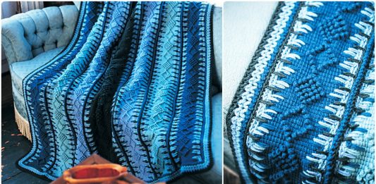 V-Stitch Ripple Afghan Crochet Pattern & Tutorial Free - Styles Idea