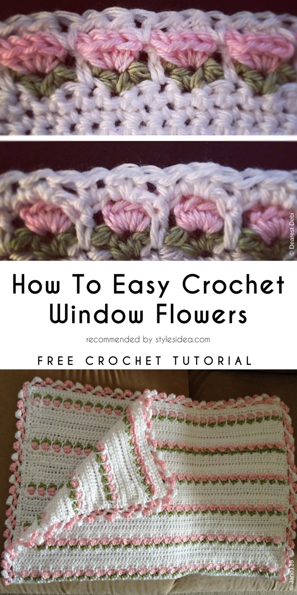 Window Flower Stitch Free Crochet Pattern Tutorial - Styles Idea