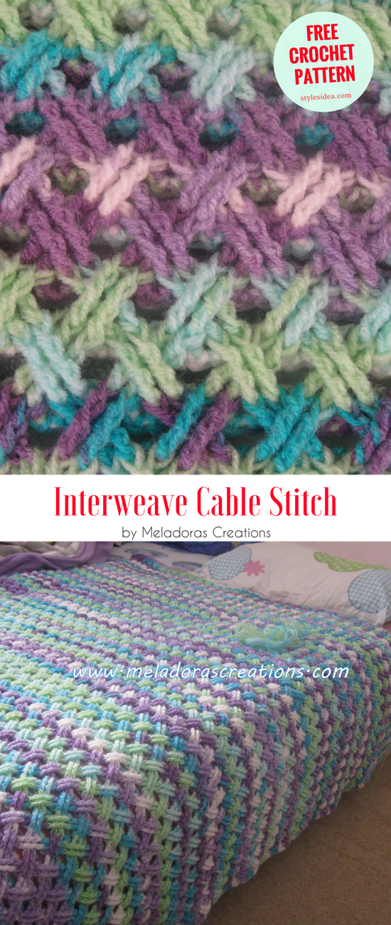 Interweave Cable Weave Stitch Crochet Pattern Free - Styles Idea
