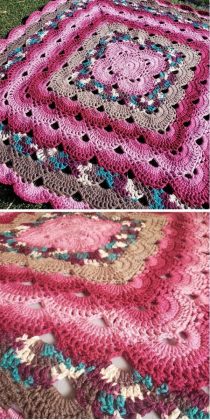 Colorful Virus Crochet Blankets - Styles Idea