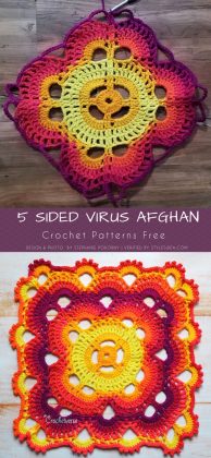 Colorful Virus Crochet Blankets - Styles Idea
