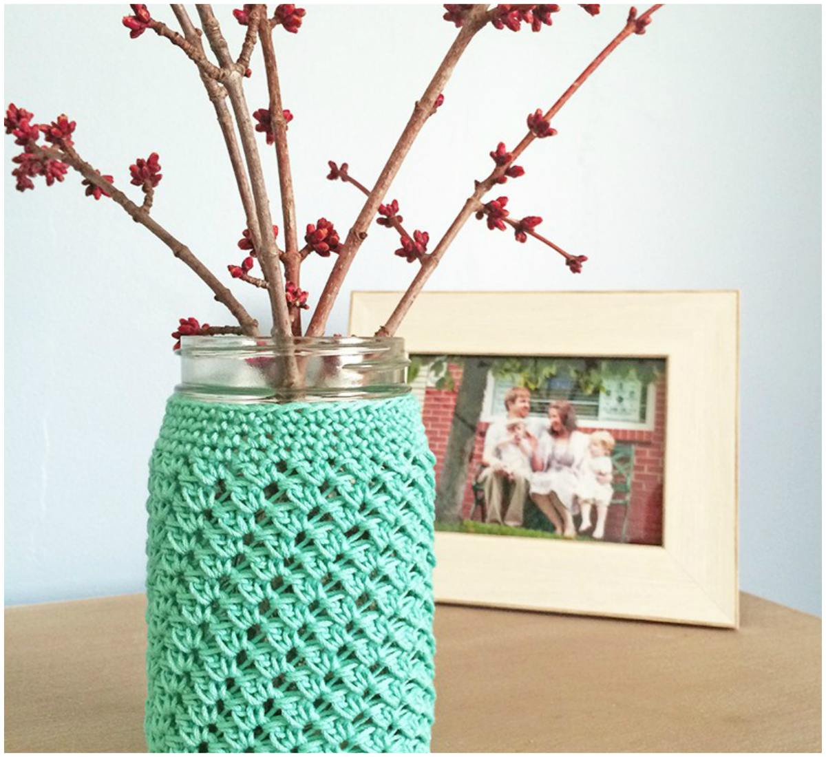 Cozy Crochet Jar Cover - Free Pattern - Styles Idea
