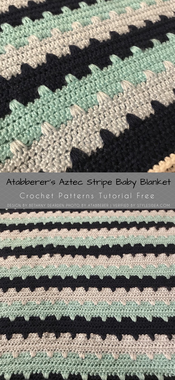 Aztec Stripes Square Afghan CAL Crochet Pattern Free - Styles Idea