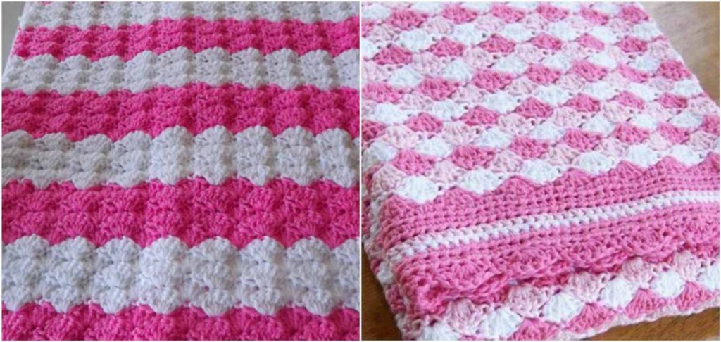 White and Pinky Baby Shells Afghan Free Crochet Pattern - Styles Idea