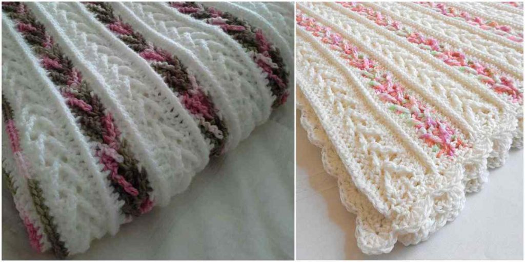 Afghan with Arrow Stitch Crochet Pattern - Styles Idea
