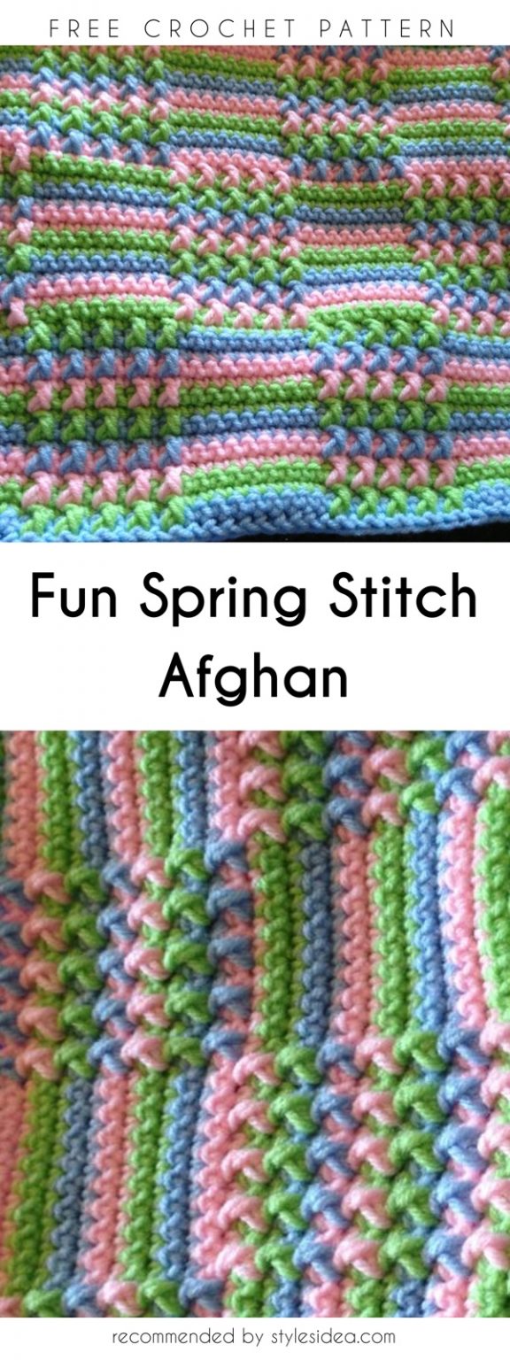 Fun Spring Stitch for Afghan Free Pattern - Styles Idea