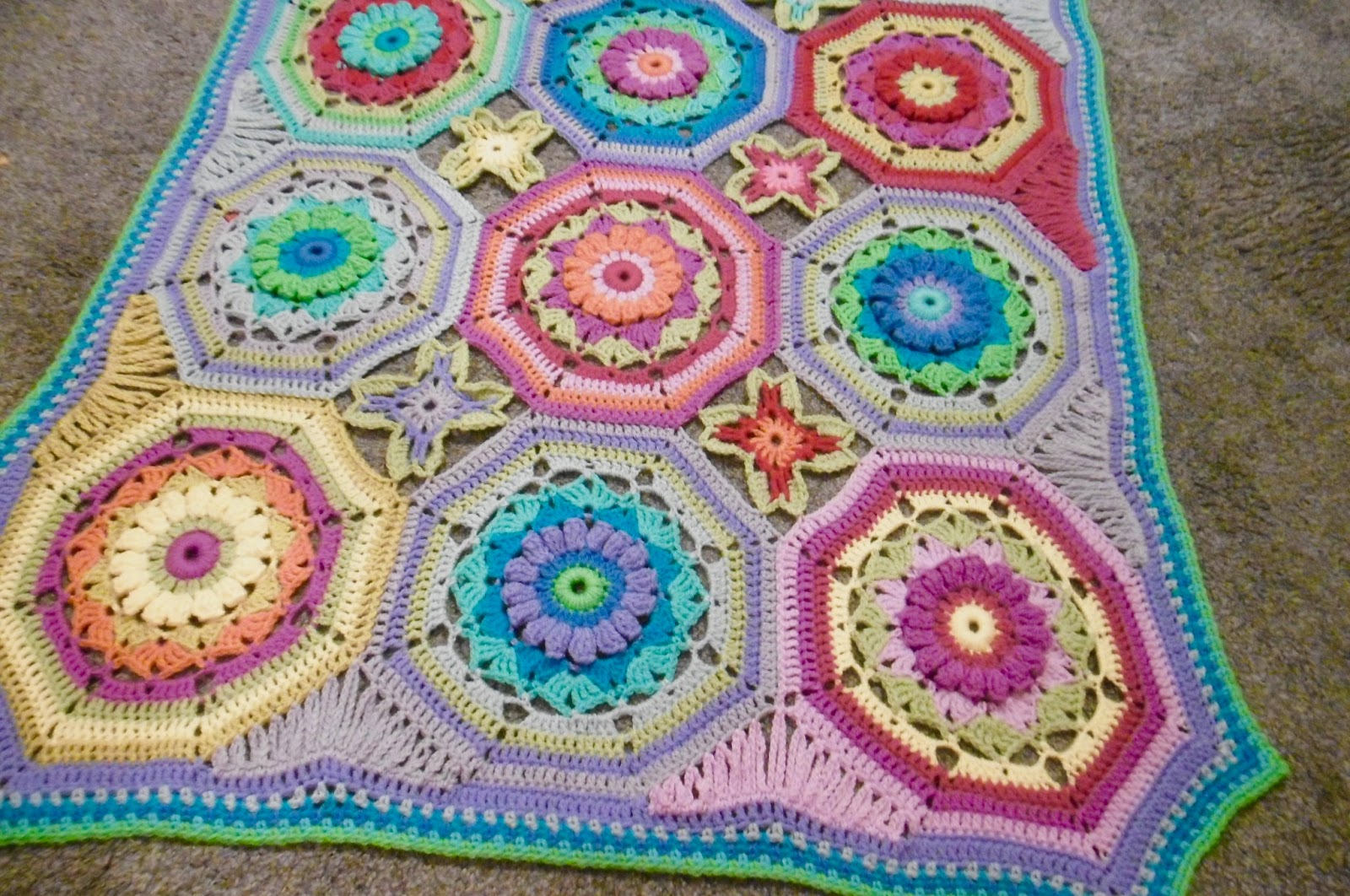 Rainbow in Carousel Top Secret Crochet Blanket - Styles Idea