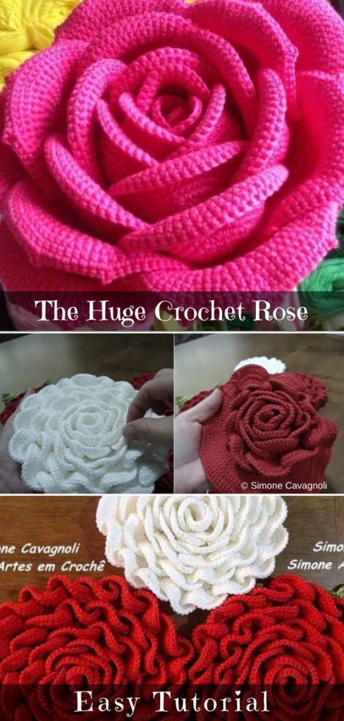 The Huge Rose Crochet Video Tutorial - Styles Idea
