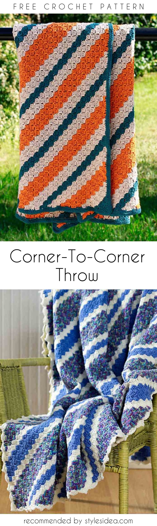 Corner To Corner Throw Crochet Pattern Free - Styles Idea