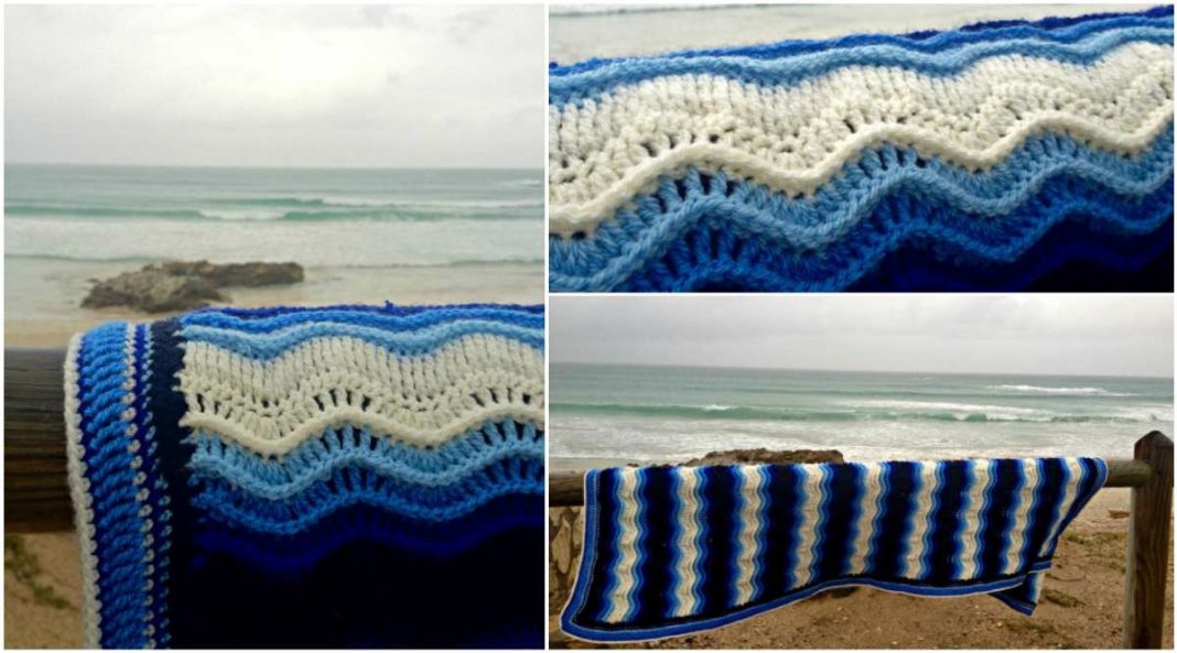 Atlantic Waves Ripple Blanket Crochet Pattern Free - Styles Idea
