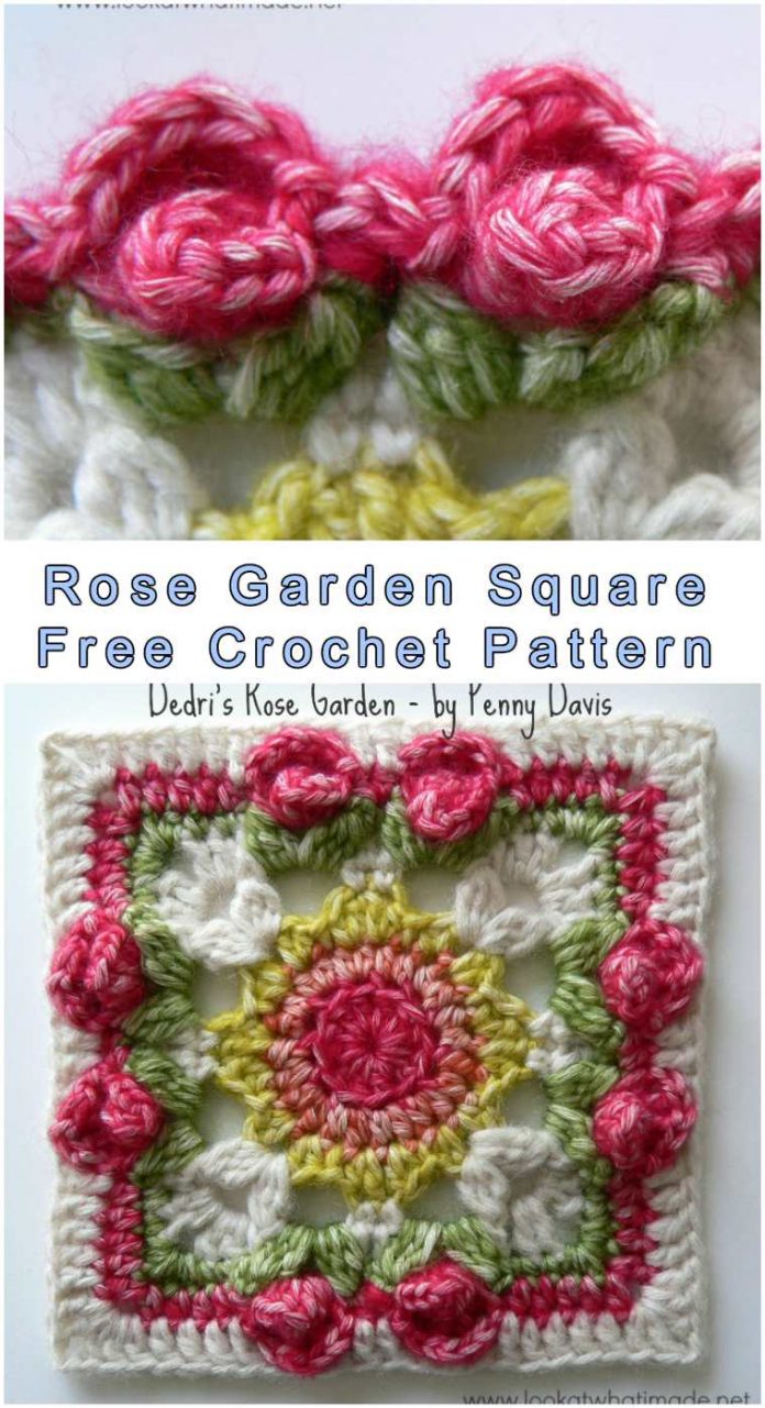 Rose Garden Square Crochet Pattern Free - Styles Idea