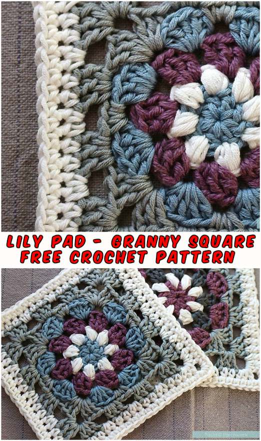Lily Pad Stunning Granny Square Crochet Pattern Free - Styles Idea