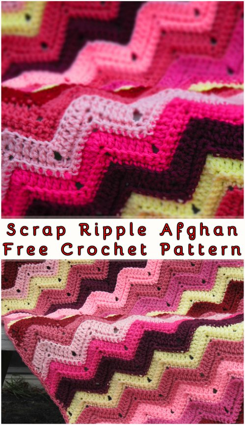 Scrap Ripple Afghan Free Crochet Pattern - Styles Idea