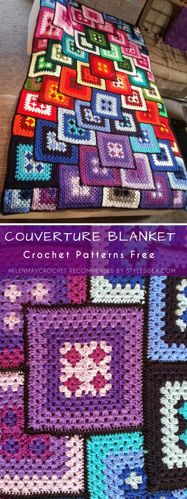Couverture Blanket Crochet Pattern Free - Styles Idea