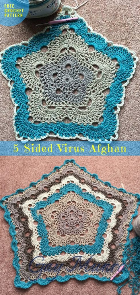 5 Sided Virus Afghan Crochet Patterns Free - Styles Idea