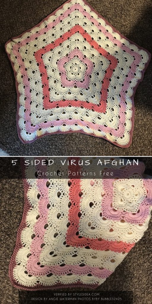 5 Sided Virus Afghan Crochet Patterns Free - Styles Idea