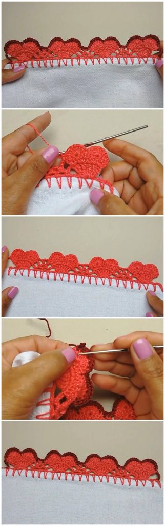 Heart Edging Crochet Tutorial Free - Styles Idea