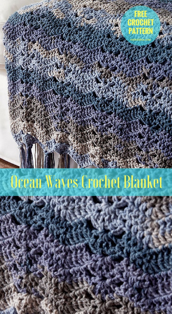 Ocean Waves Blanket Crochet Pattern Free - Styles Idea