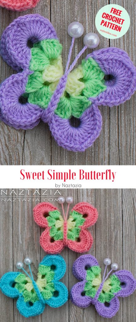 Sweet Simple Butterfly Crochet Pattern Free - Styles Idea