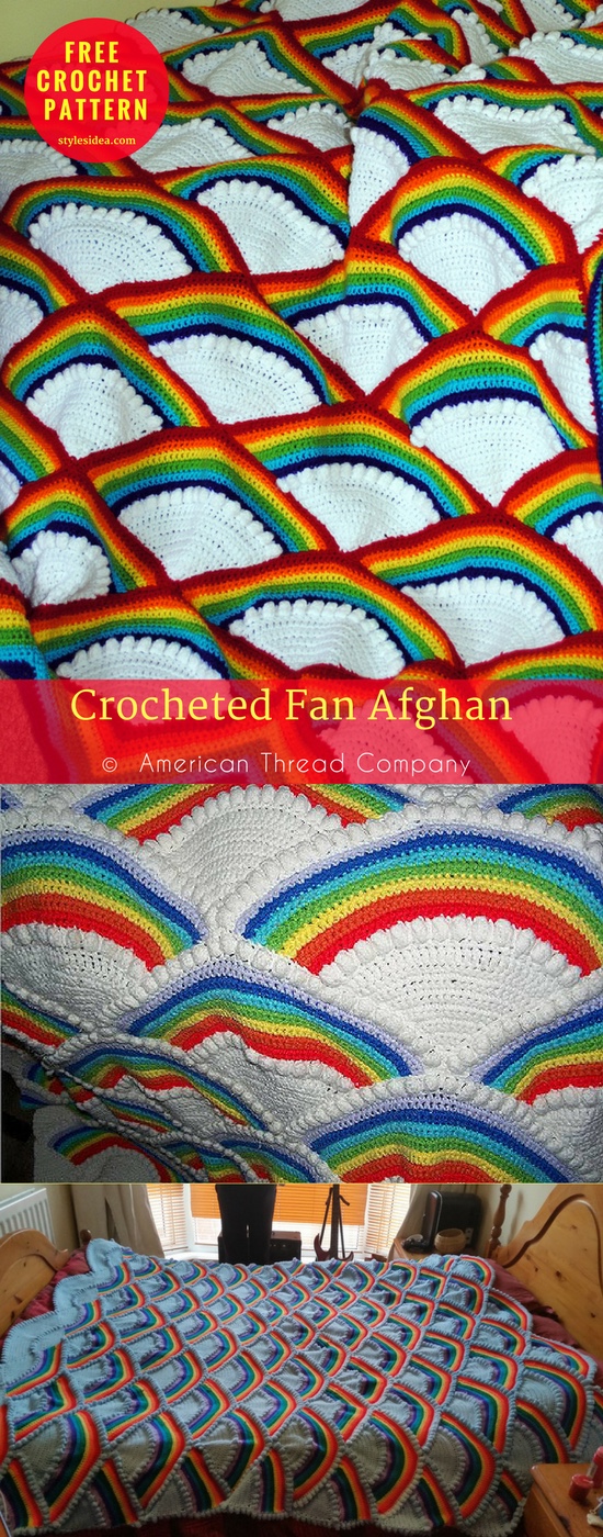 Crocheted Fan Afghan Free Pattern - Styles Idea