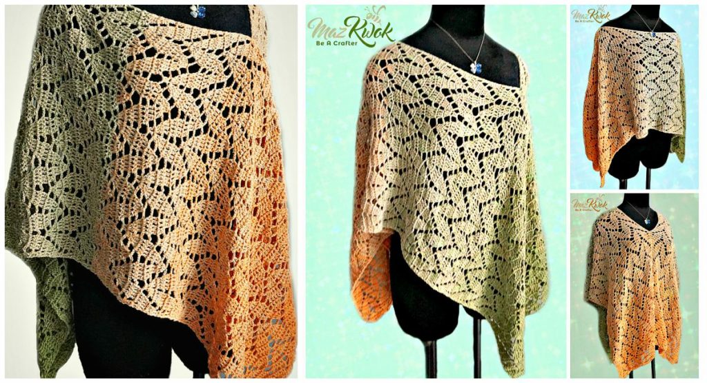 Spring Leaves Poncho [Free Crochet Pattern] - Styles Idea