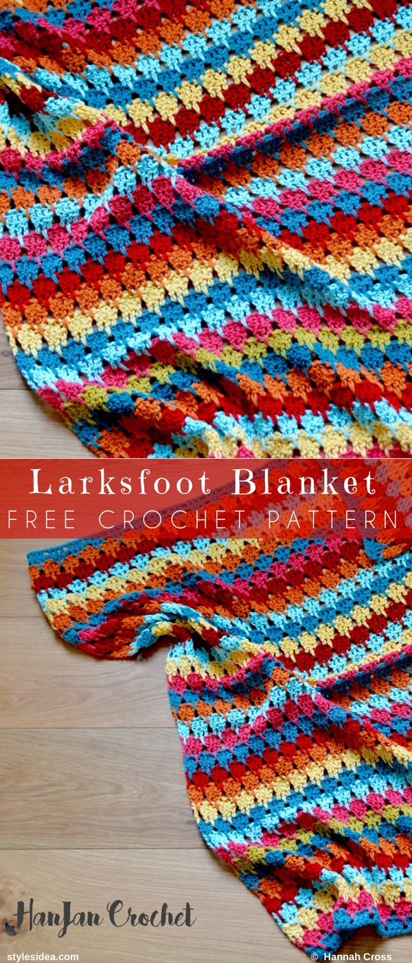 Larksfoot Blanket Free Crochet Pattern - Styles Idea