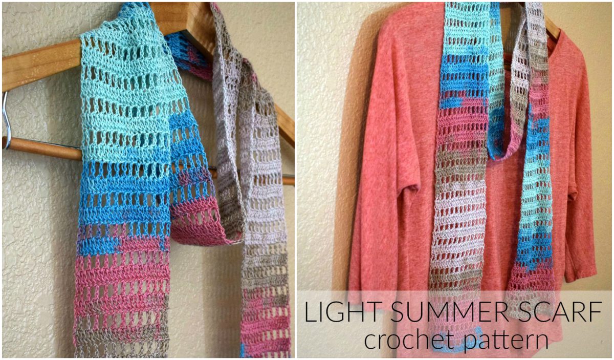 Light Summer Scarf Free Crochet Pattern - Styles Idea