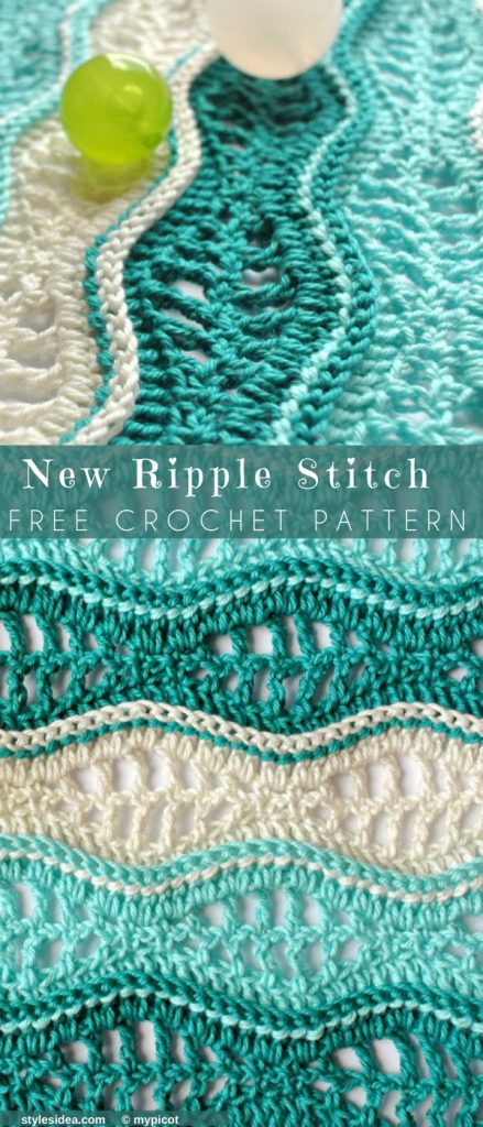 New Ripple Stitch Free Crochet Pattern - Styles Idea