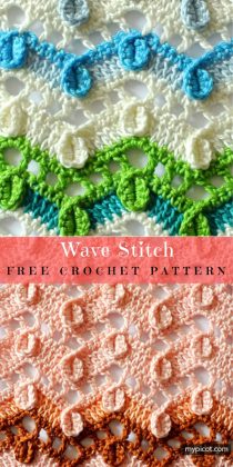Wave Stitch Free Crochet Pattern - Styles Idea