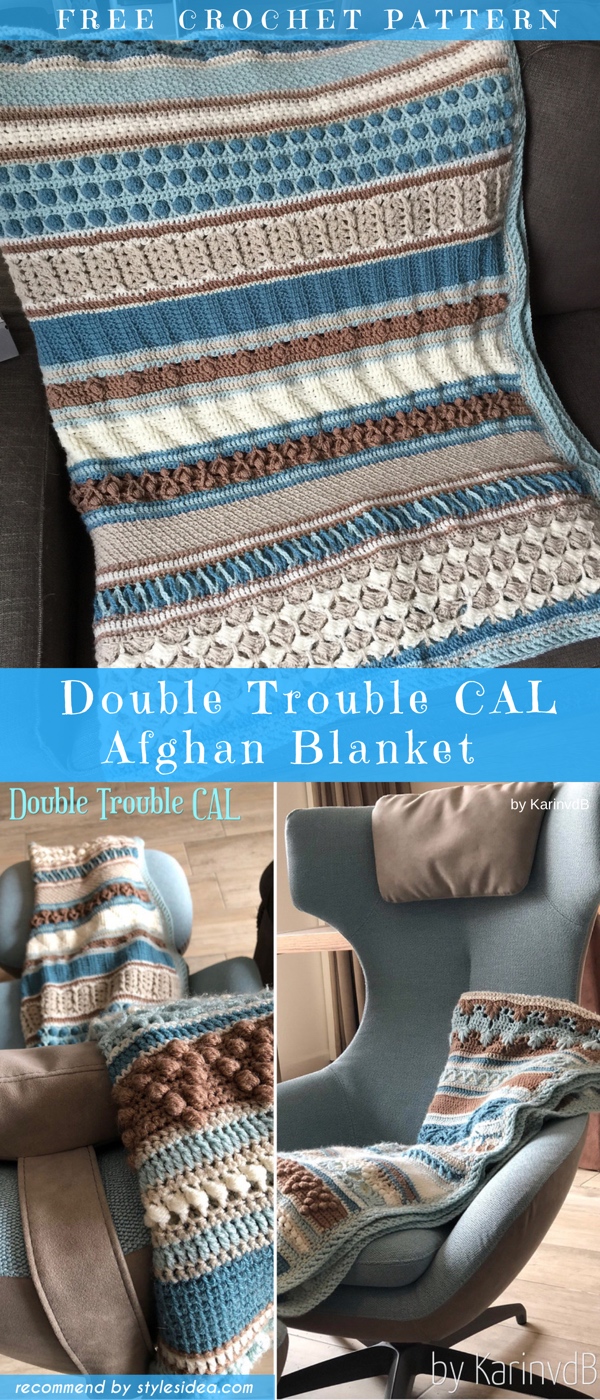 Double Trouble CAL Afghan Blanket Free Crochet Pattern - Styles Idea