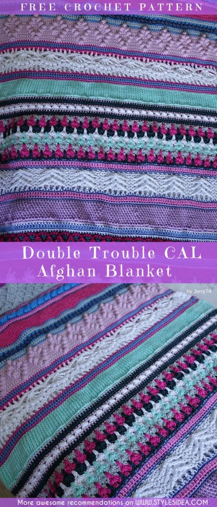 Double Trouble CAL Afghan Blanket Free Crochet Pattern - Styles Idea