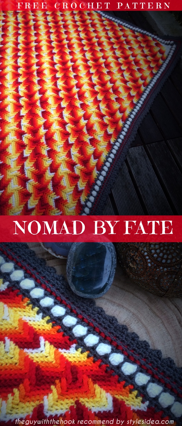 North’s Nomad by Fate Triangle Wrap Blanket Free Pattern - Styles Idea