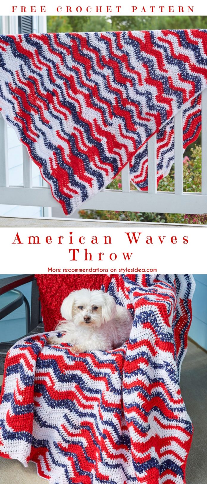 American Waves Throw Crochet Pattern Free - Styles Idea