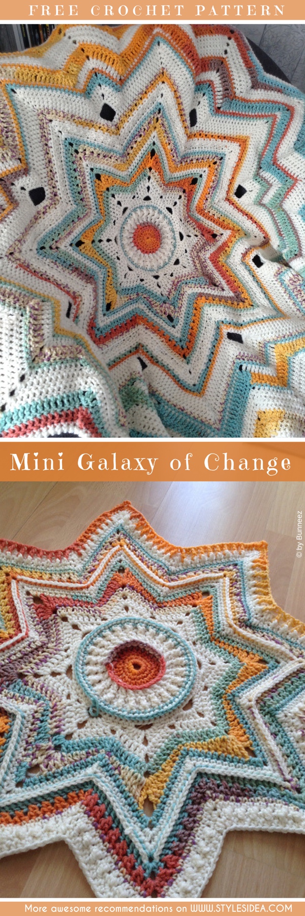 Mini Galaxy of Change Crochet Baby Blanket - Free Pattern - Styles Idea