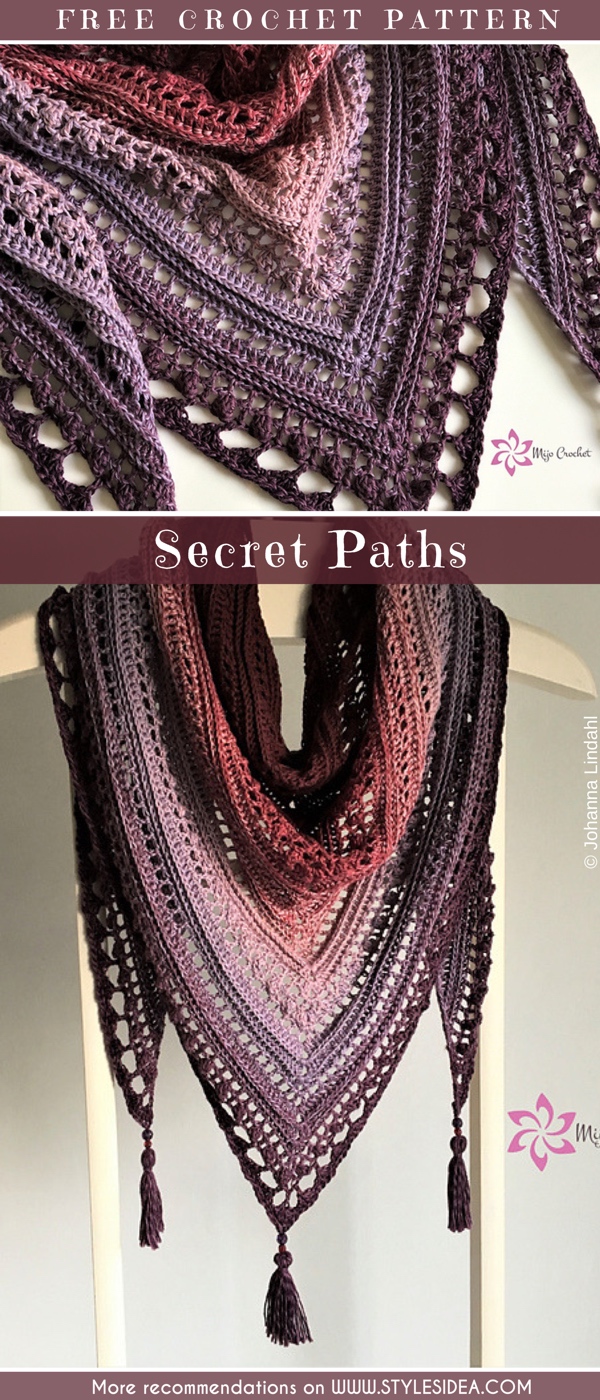 Secret Paths Shawl Crochet Free Pattern - Styles Idea