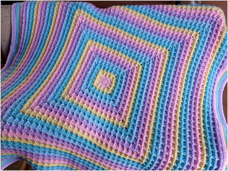 Squared Waffle Afghan Free Crochet Pattern - Styles Idea