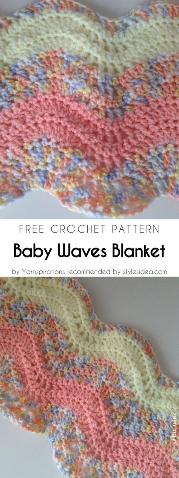 Baby Waves Blanket Free Crochet Pattern - Styles Idea