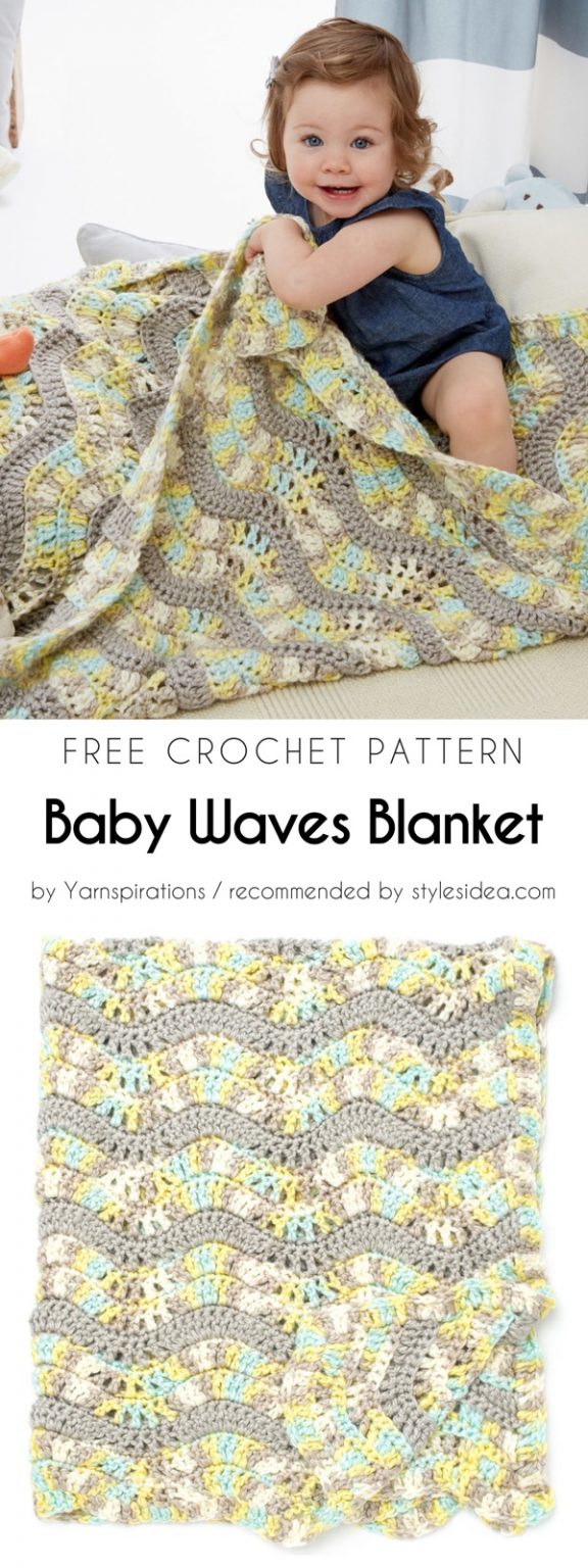 Baby Waves Blanket Free Crochet Pattern - Styles Idea