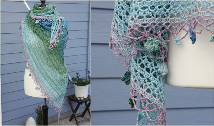 Jardin de Monet Shawl Free Crochet Pattern - Styles Idea