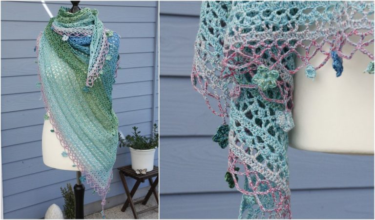 Jardin de Monet Shawl Free Crochet Pattern - Styles Idea