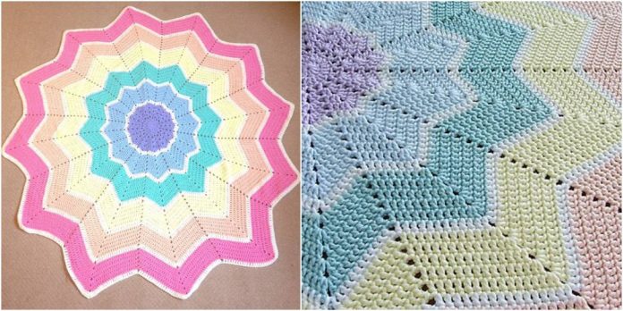 Rainbow Ripple Baby Blanket Crochet Pattern Free - Styles Idea