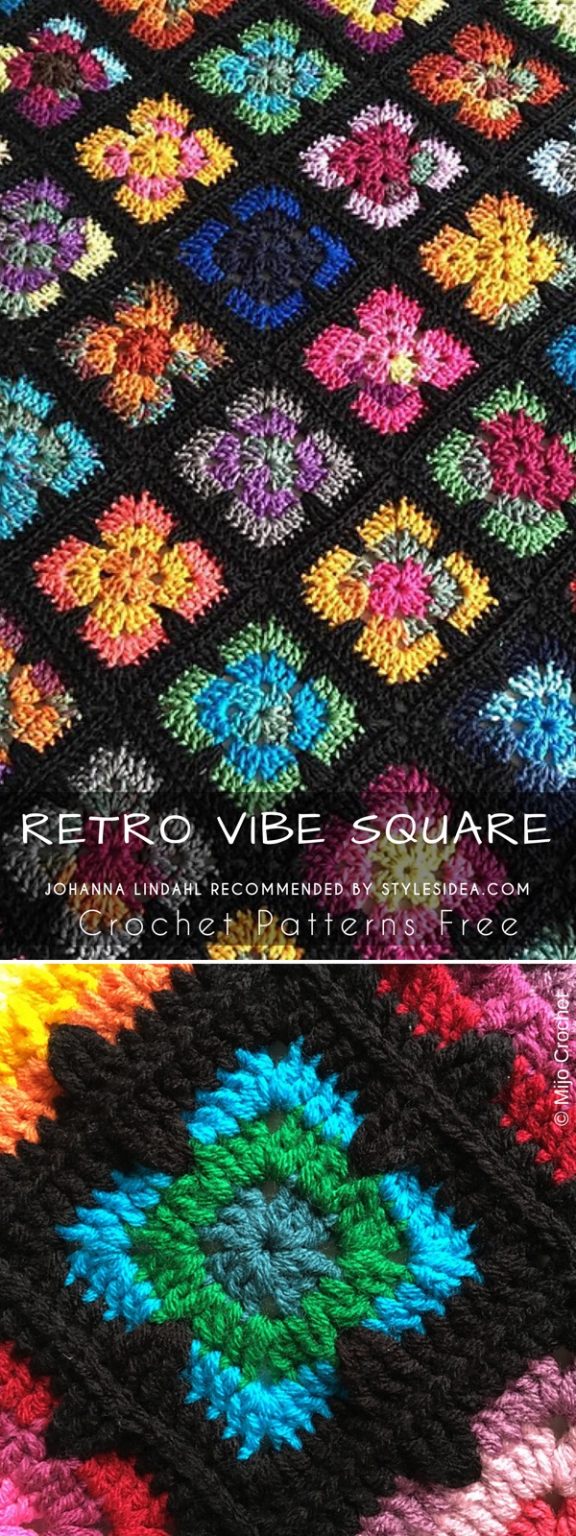 Retro Vibe Square Crochet Pattern Free - Styles Idea