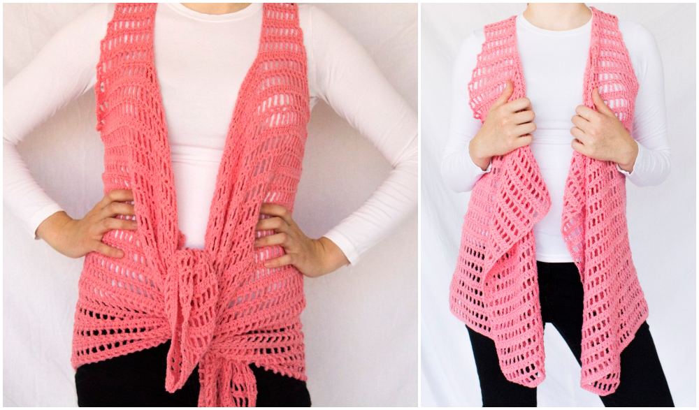 Sandy Beach Summer Vest Free Crochet Pattern - Styles Idea