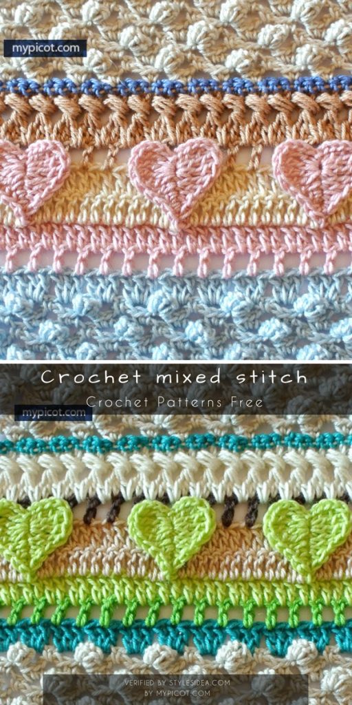 Mixed Stitch Crochet Pattern Free - Styles Idea