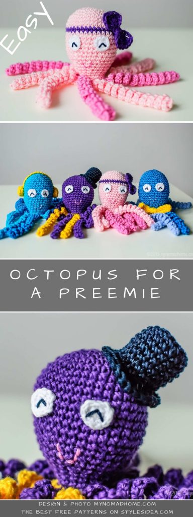Octopus for a Preemie Crochet Pattern Frees - Styles Idea